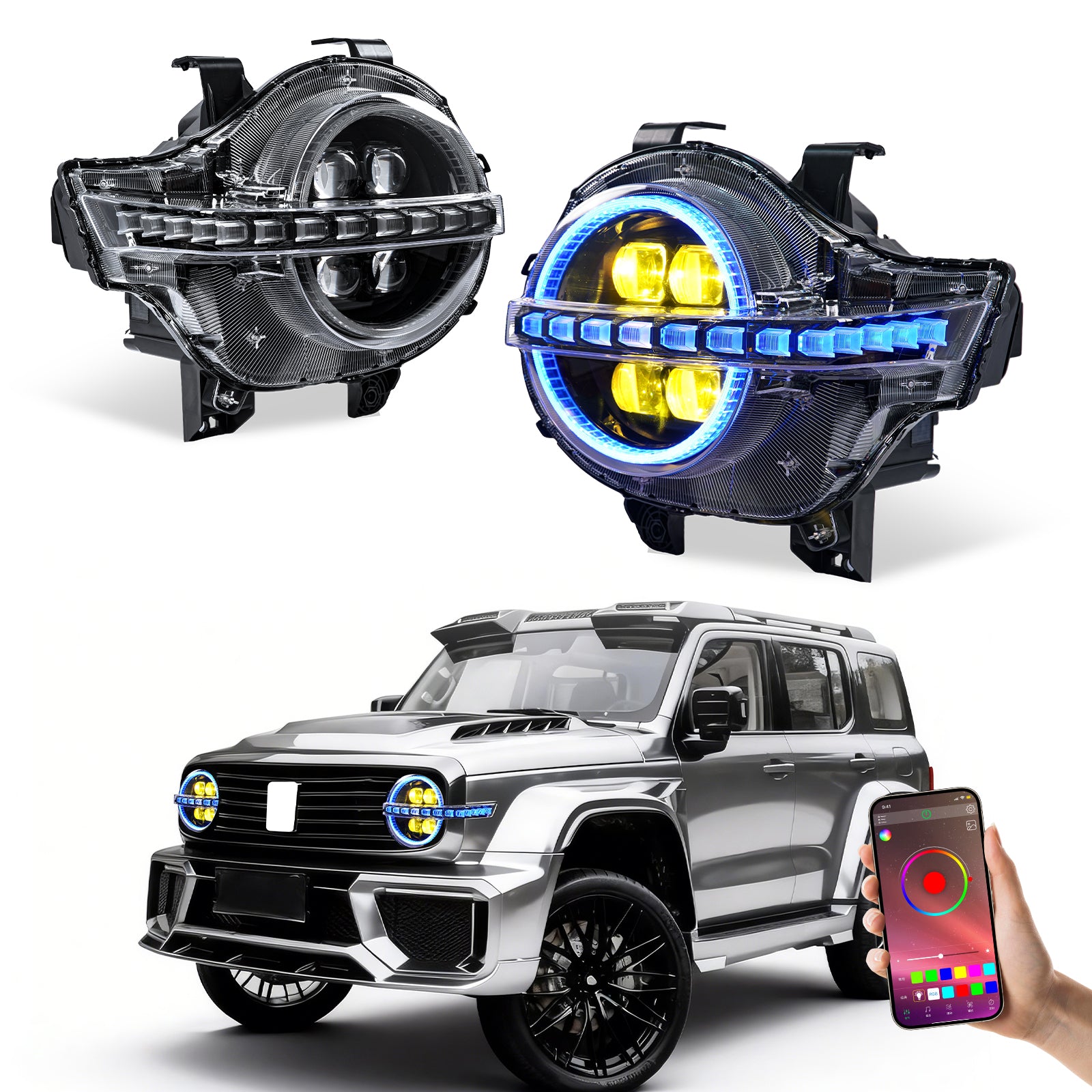 Archaic LED Headlight Assembly For GWM Tank 300 2019-2025 RGB DRL ...
